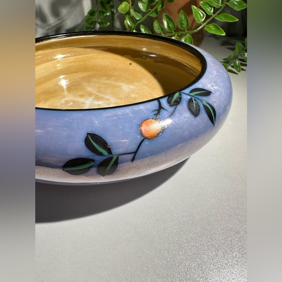 Accents | Vintage Japanese Hand Painted Blue Lusterware Bowl Flowers ...